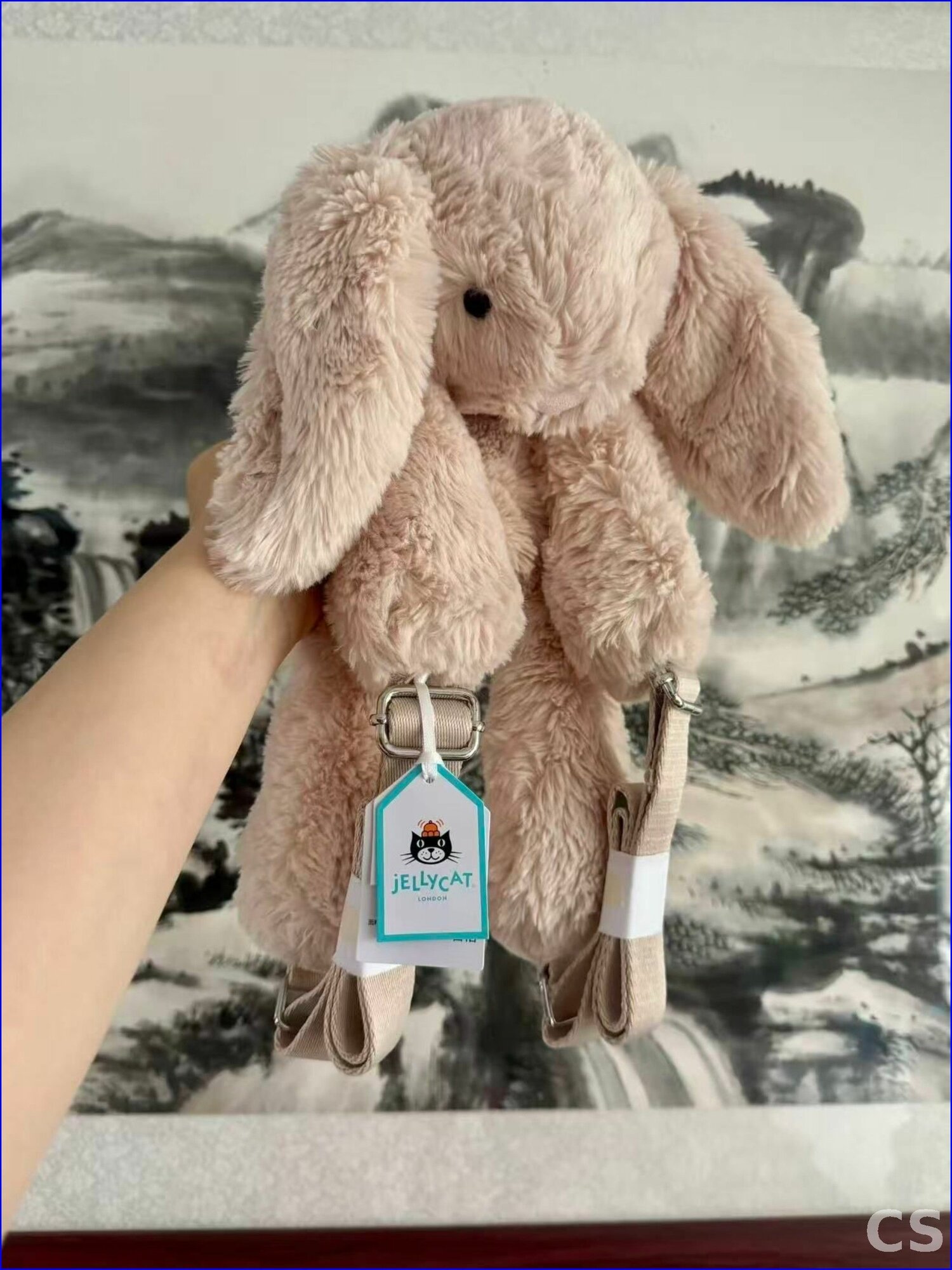 JELLYCAT Маленький рюкзак с кроликом/Милая плюшевая игрушка Toy/43cm
