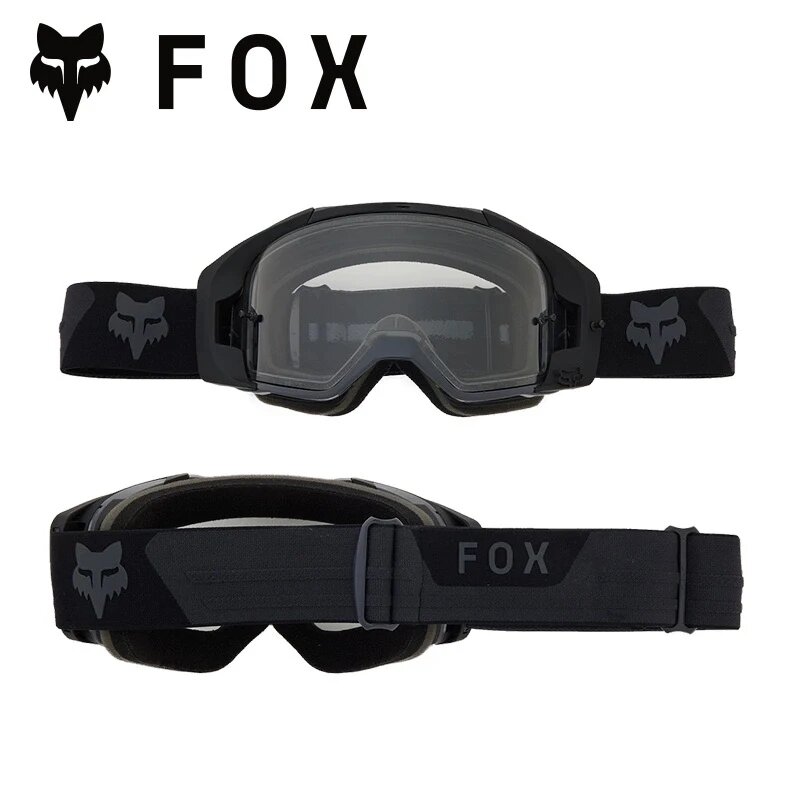 Очки FOX Racing VUE — быстросменные противоскользящие жесткие линзы VIVID, идеально подходящие для MTB Dirt Bike, мотоциклов и квадроциклов Черный, Black