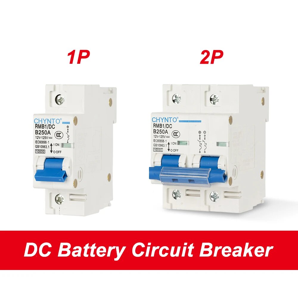 Автоматический выключатель DC 12-120В 100-250A для солнечных элементов