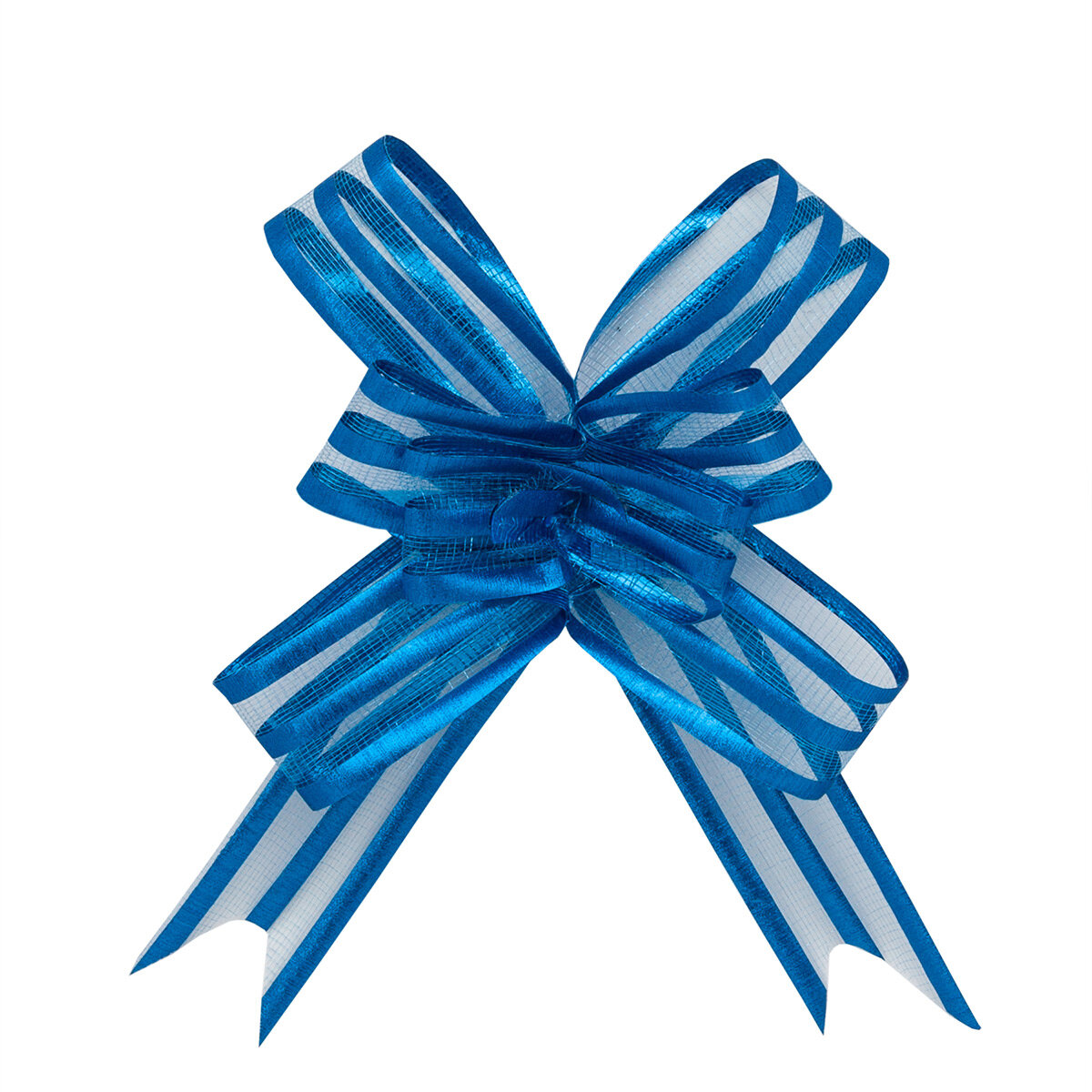 Бант 'Бабочка' для упаковки подарка, диаметр 7 см, ширина ленты 1,7 см, цвет темно-синий, 10 шт/упак