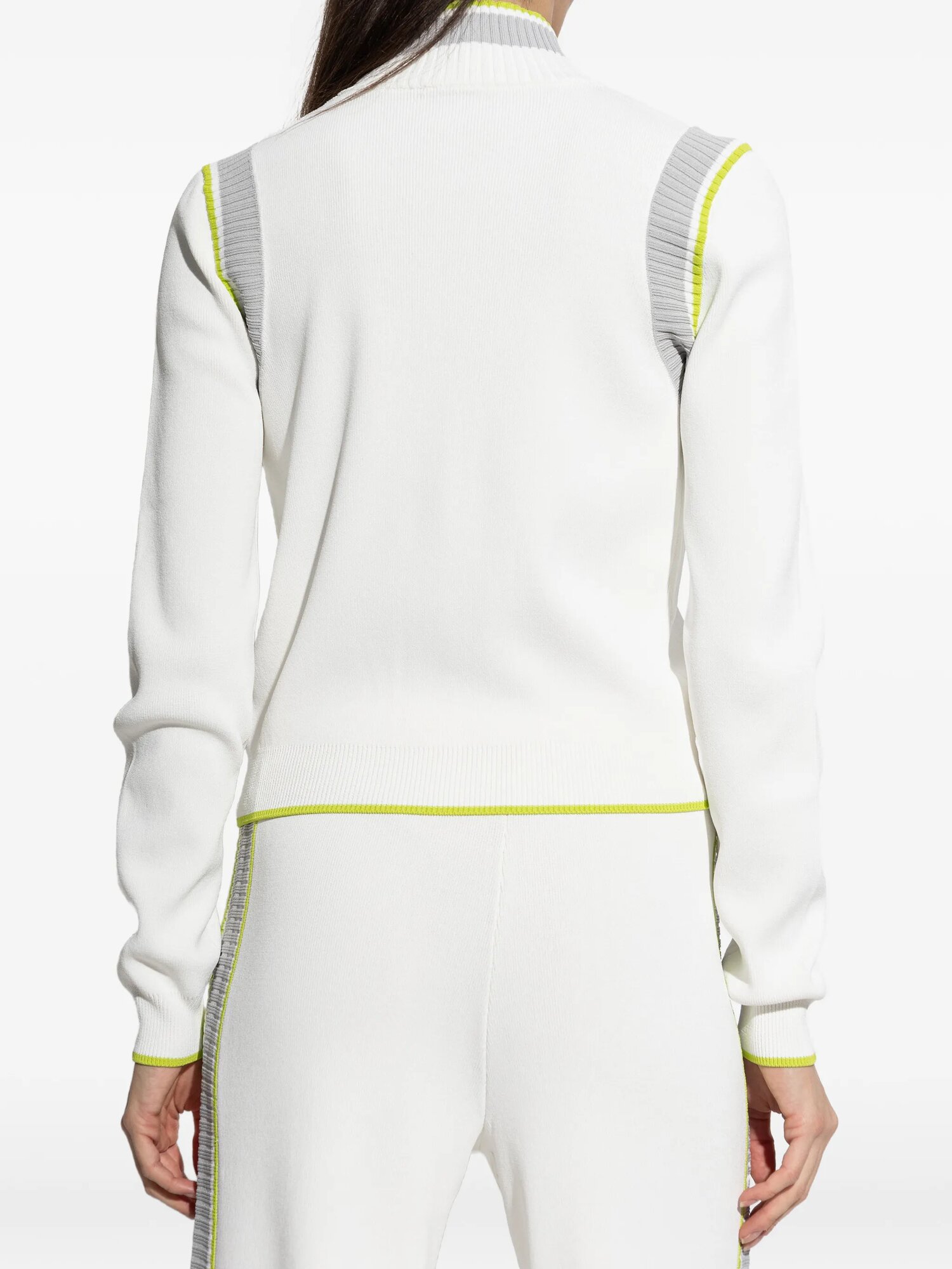 Кардиган Casablanca Zip-up cardigan, размер 42, бежевый/белый — фото 1