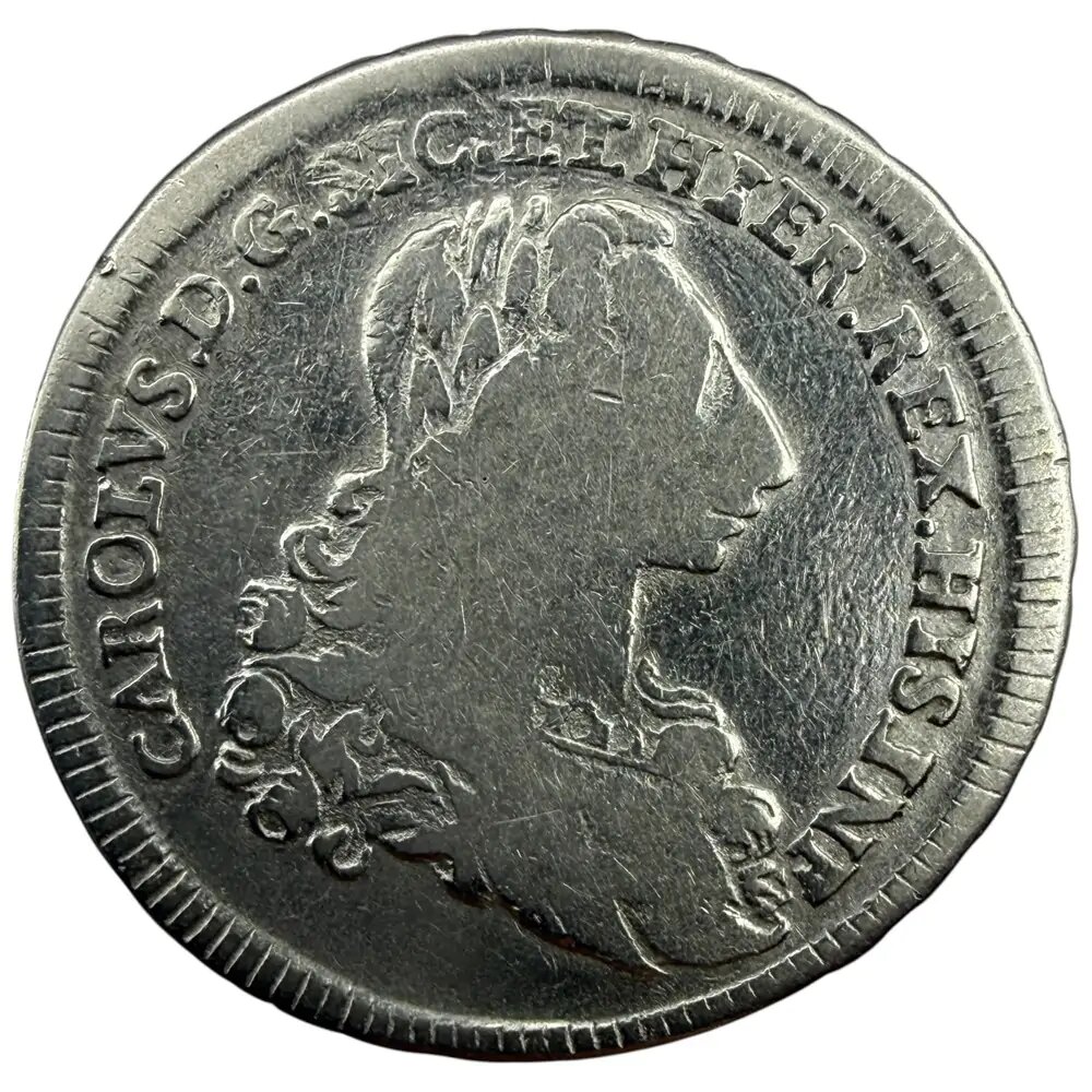 Италия, Сицилия 6 тари 1735 г. (Крест с лилиями)