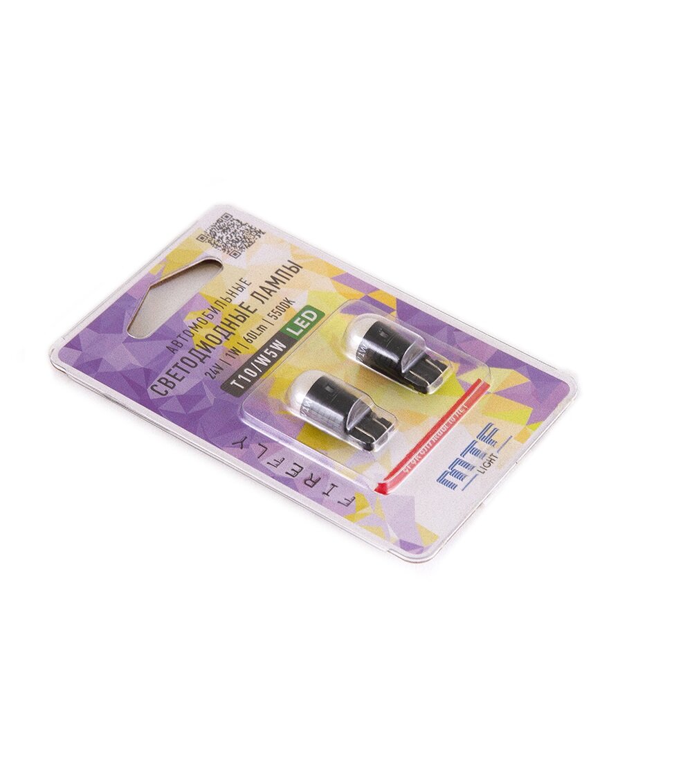 Автомобильные светодиодные лампы MTF light FIREFLY T10/W5W 60Lm 5500К 20-32V (2 лампы)