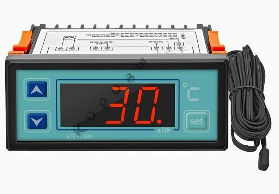 STC-100A Интеллектуальный электронный термостат с цифровым дисплеем, морозильная камера для холодильного хранения, регулятор