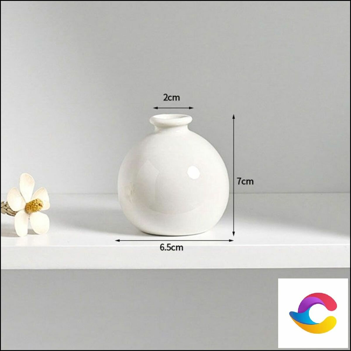 Ваза маленькая для сухоцветов и цветов маленькая , керамика, для декора интерьера