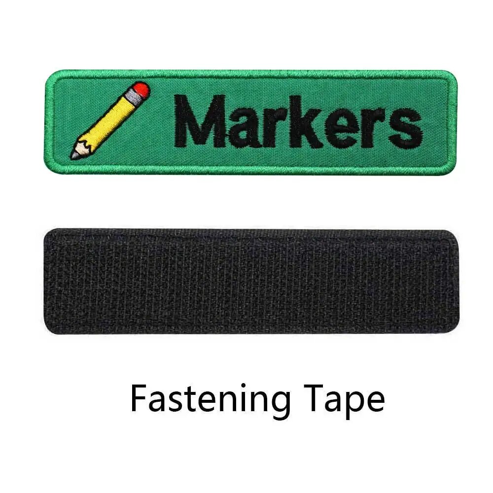 Вышитые именные бирки Темно-зеленый, DG59-15 velcro