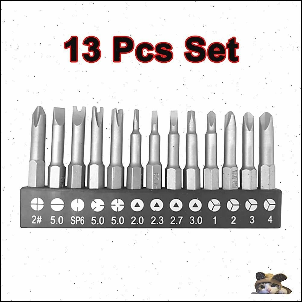 Набор бит специальной формы из 13 шт, Y-Образный треугольный Внутренний Крестовый наконечник, Новая трехточечная отвертка для универсального использования и получения точных результатов, длина 50 мм