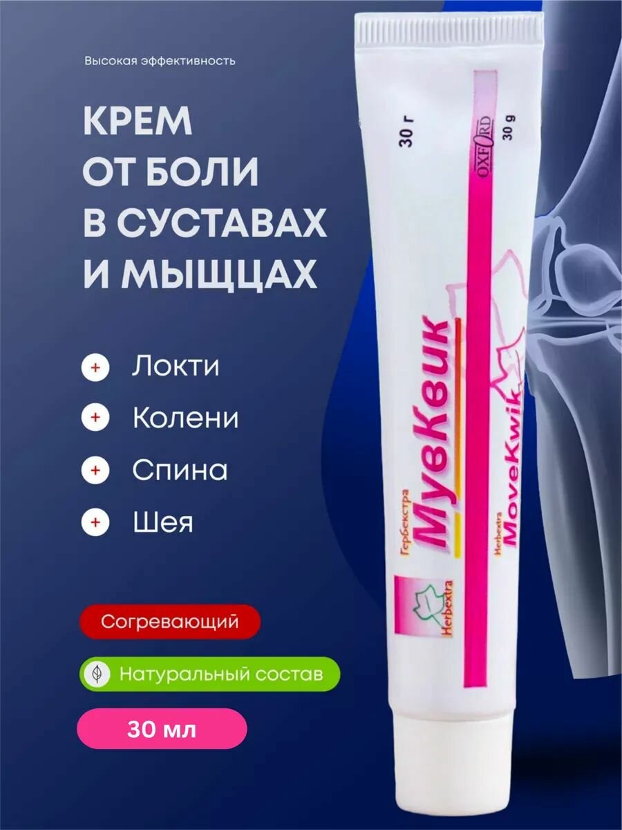 Мазь для суставов от боли обезболивающий крем гель Мувквик