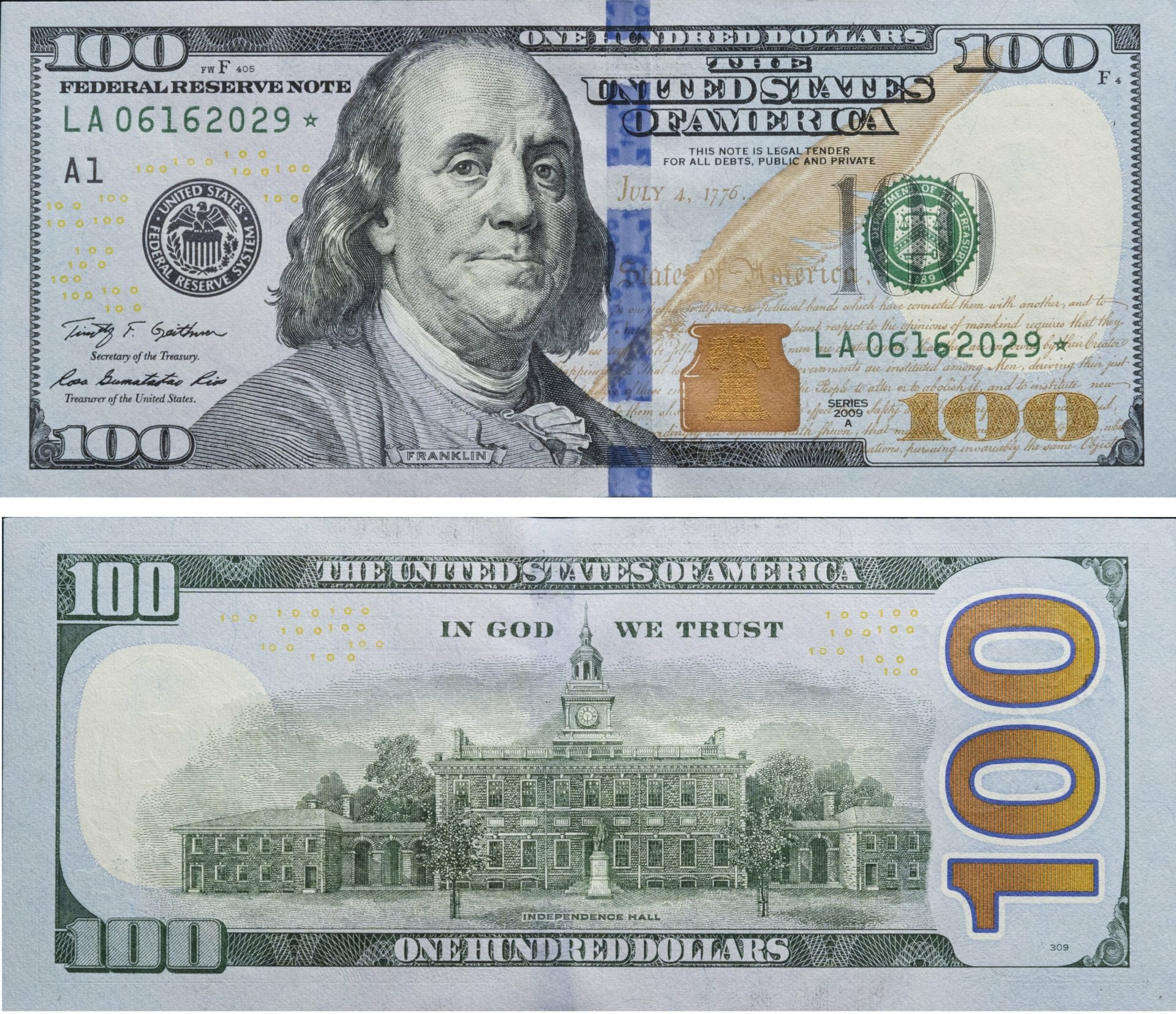 США 100 долларов 2009 Series 2009 *