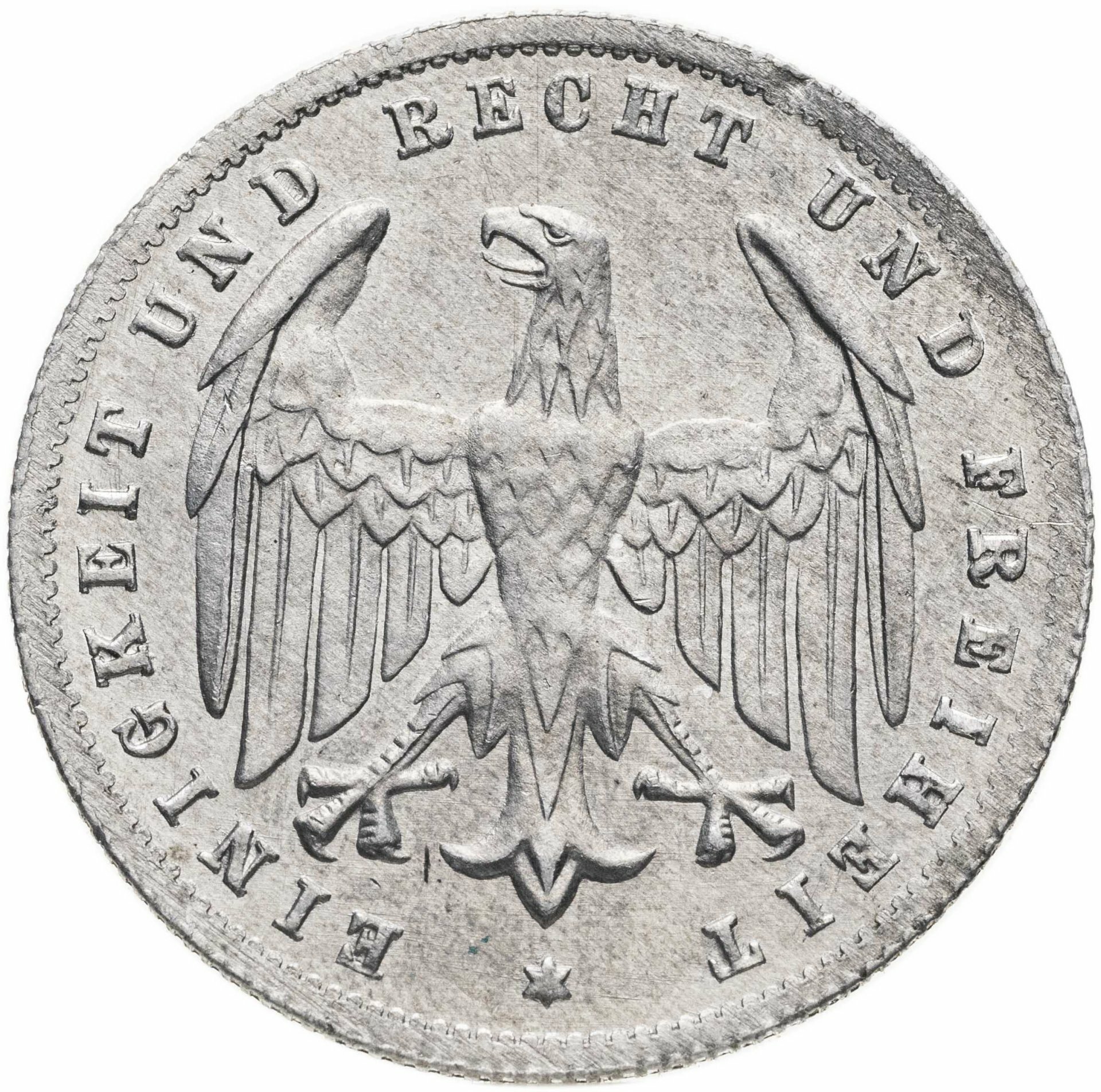 Германия 500 марок mark 1923, знак монетного двора "Е", Алюминий, в сохранности XF-AU