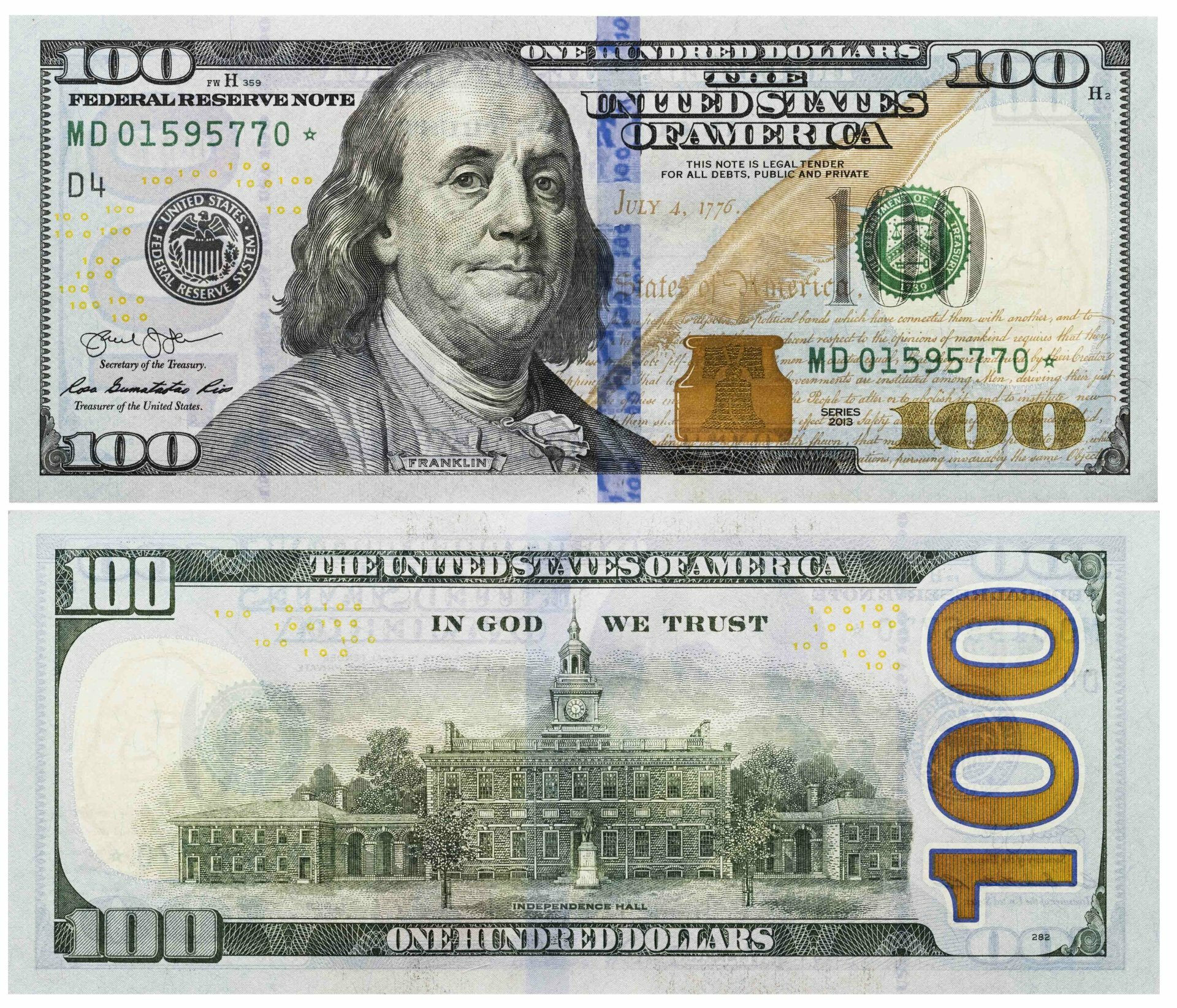 США 100 долларов 2009 Series 2009 *