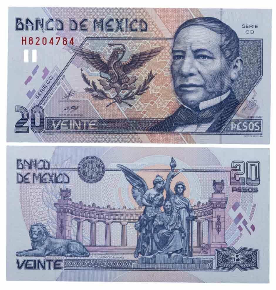 Мексика 20 песо 1999