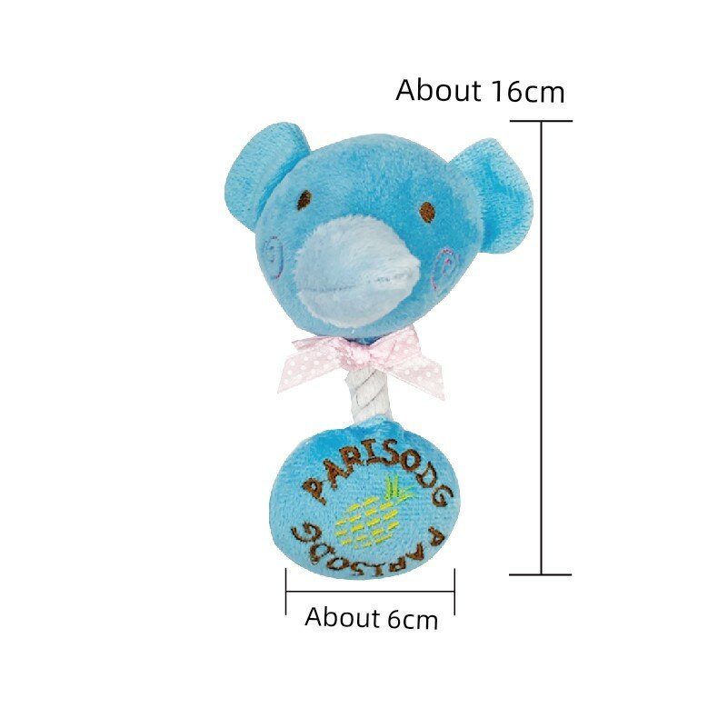 Игрушка для собак для прорезывания зубов, пищащая, для пород: Тедди, Бишон, Померанский шпиц, узловая игрушка, для