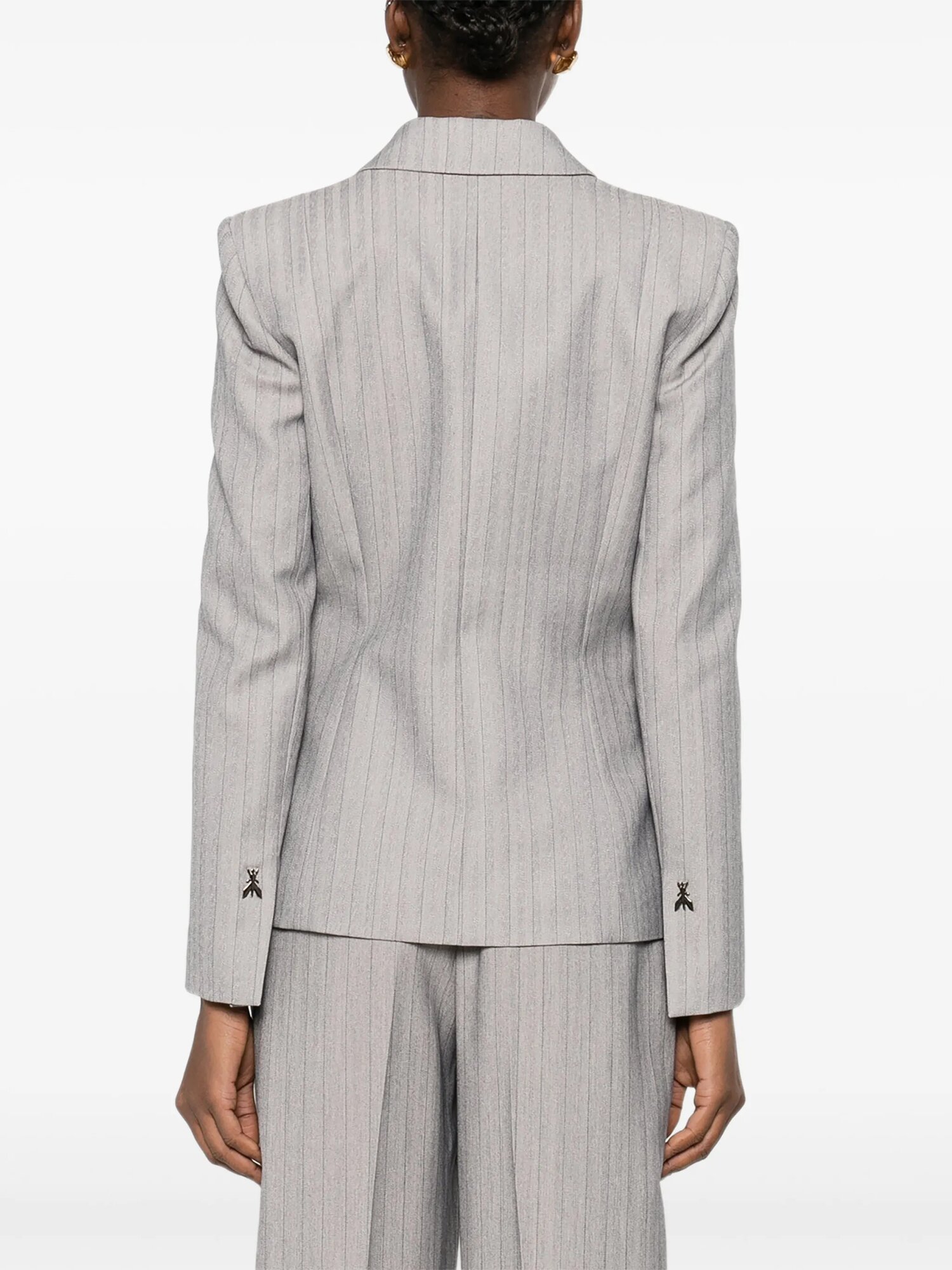 Пиджак PATRIZIA PEPE Slim pinstripe blazer, размер 46, grey — фото 1