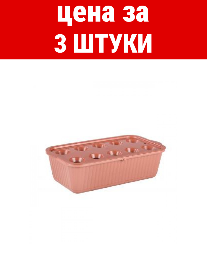 Комплект 3 шт, лоток для выращивания зеленого лука коричневый альтернатива