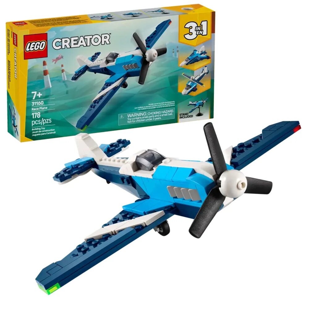 Конструктор LEGO CREATOR 3 in 1 31160 Самолеты: Конкурентоспособные самолеты, игрушки из строительных блоков