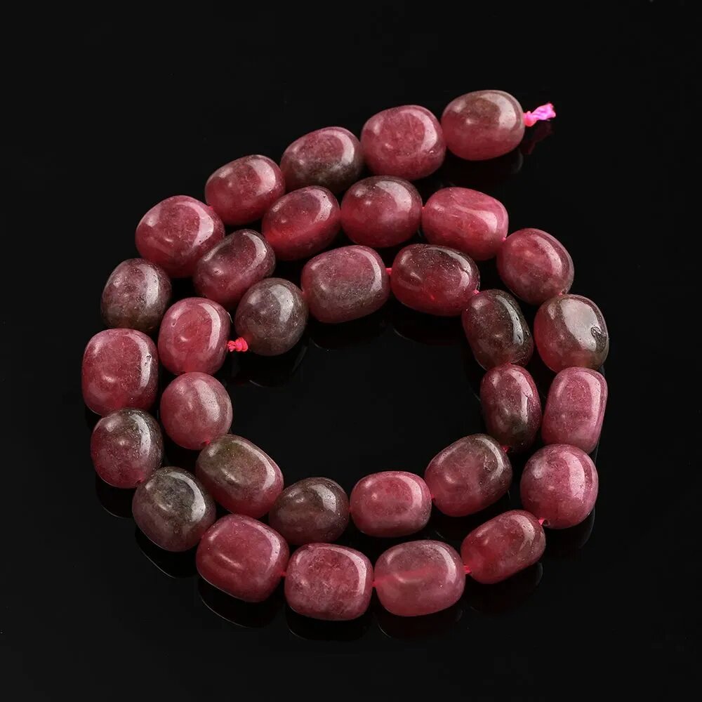 Арбузно-красный турмалин 8-12 мм , бусины для рукоделия из натуральных камней круглые, около 30 шт, для создания украшений
