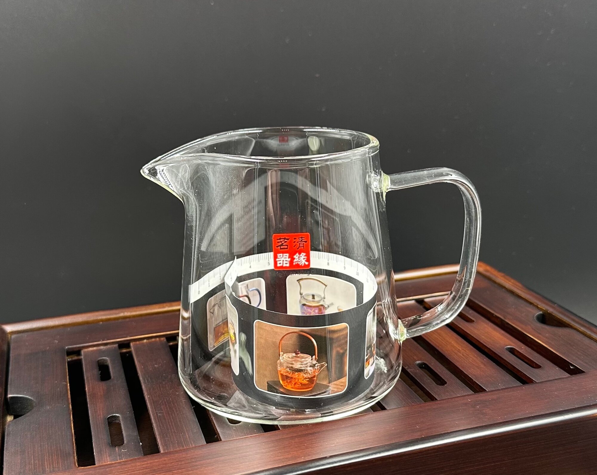 Чахай, сливник для чая из утолщённого стекла, "Конус", 400 мл.