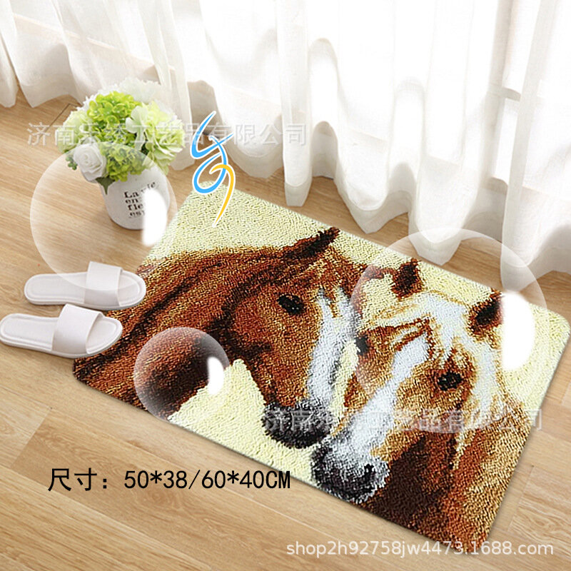 Новая в наличии секционная вышитая ковровая пряжа, вышитый гобелен, ручная работа, настенное искусство, ковер, цветная печать, сетчатый материал, комплект, поставка производителя