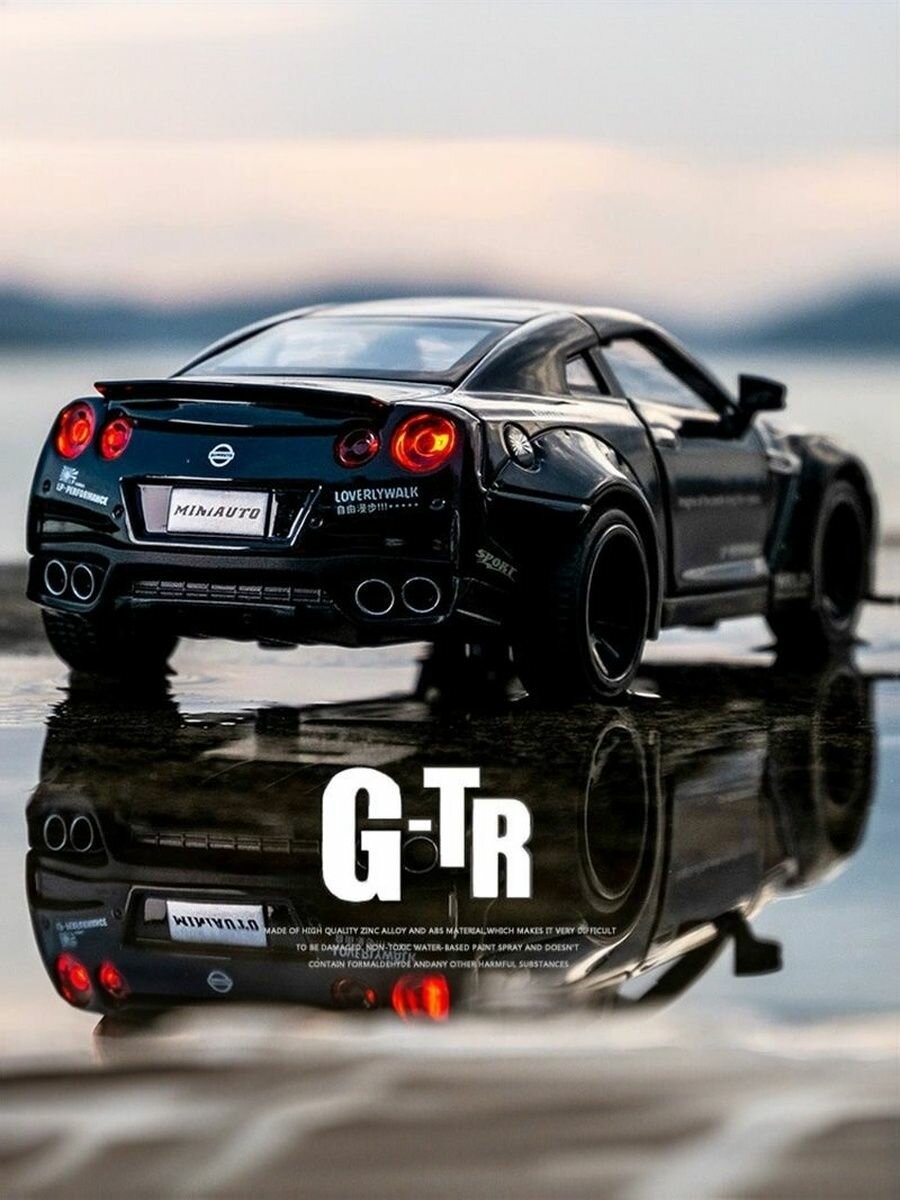 1:32 Nissan GTR модель автомобиля игрушечная машинка из сплава автомобильный декор