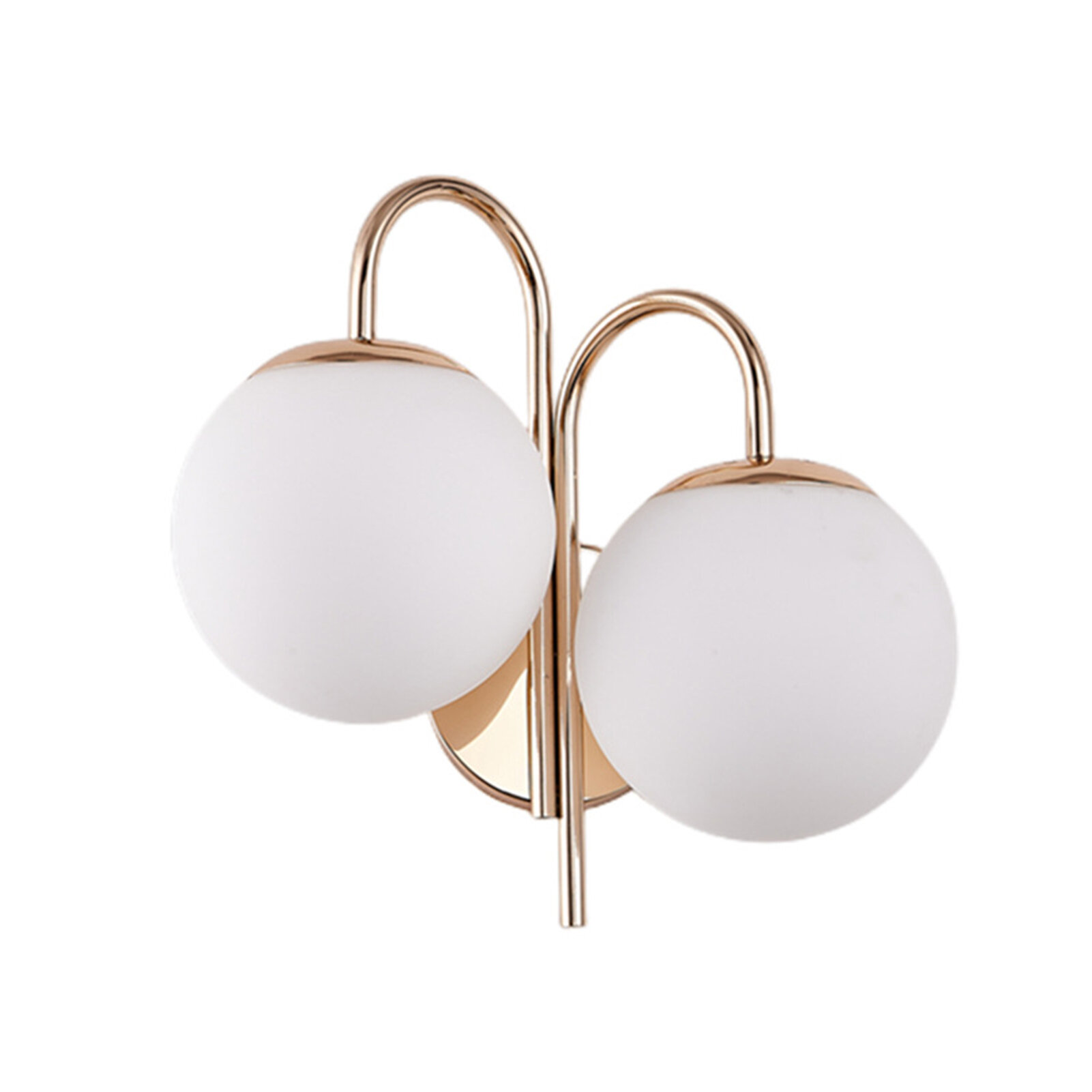 Двойной бра, простой, современный, двухрожковый, стеклянный, металлический, энергосберегающий, настенный, для спальни, офиса, 111‑240 В