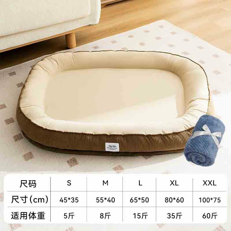 Осенняя и зимняя собачья лежанка, съемная и моющаяся, подходит для всех сезонов, теплая лежанка для маленьких и средних собак, больших собак, диванная подушка, кошачья лежанка