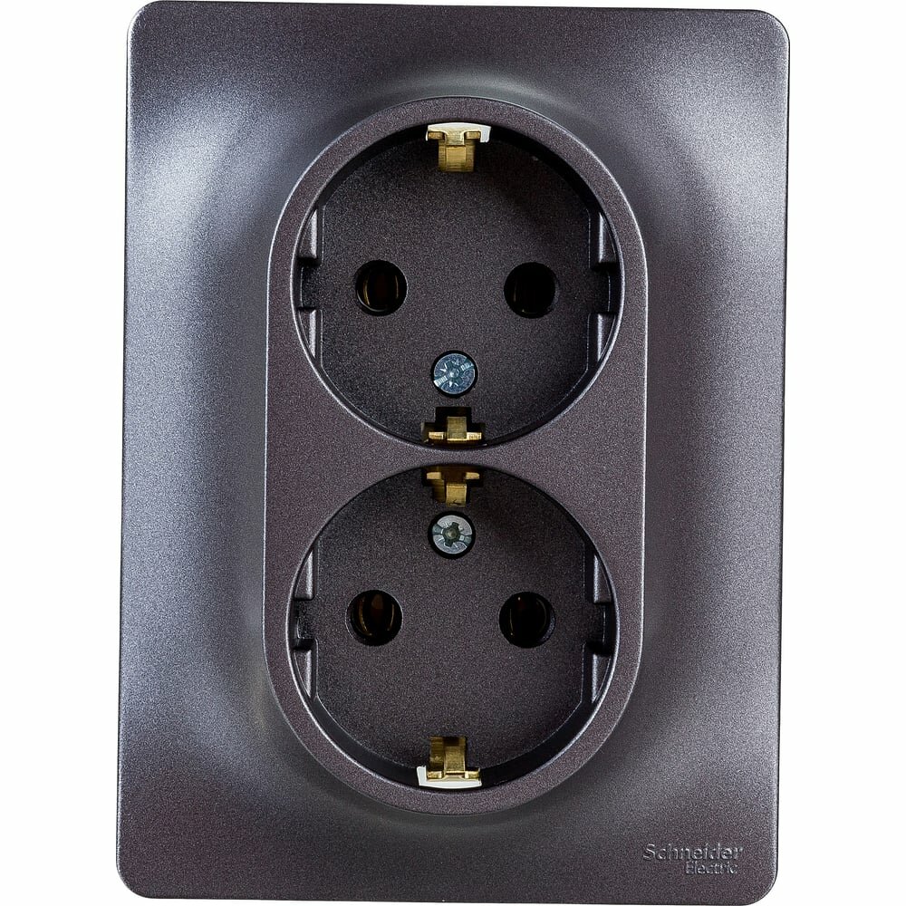 Двухместная розетка Systeme Electric GLOSSA