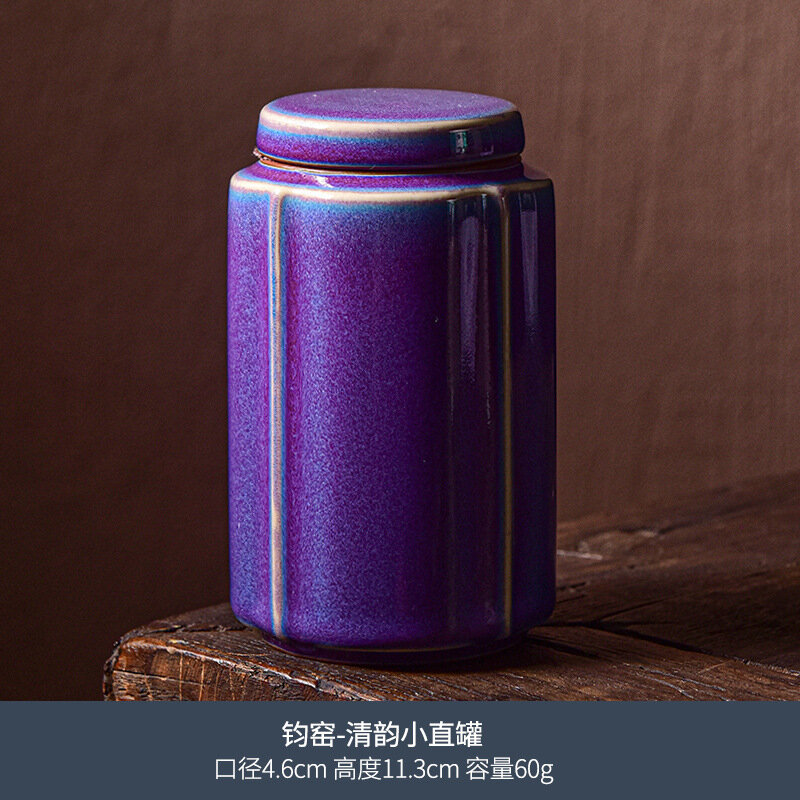 Подлинная керамическая чайная банка с влагостойким уплотнением, маленькая прямоугольная форма для домашнего хранения и