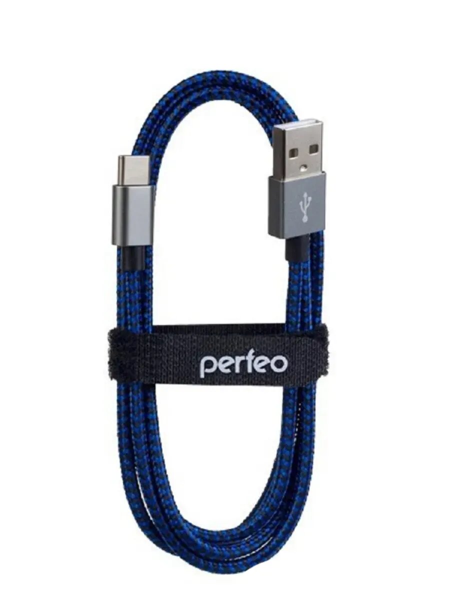 Кабель USB2.0 A - USB Type-C, черно-синий, 3 м. (U4904)