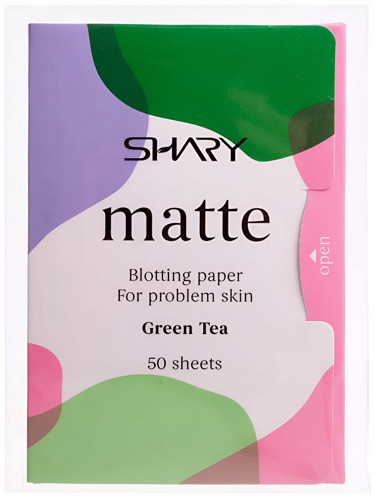 Салфетки для лица SHARY, матирующие, для проблемной кожи, 50 шт.