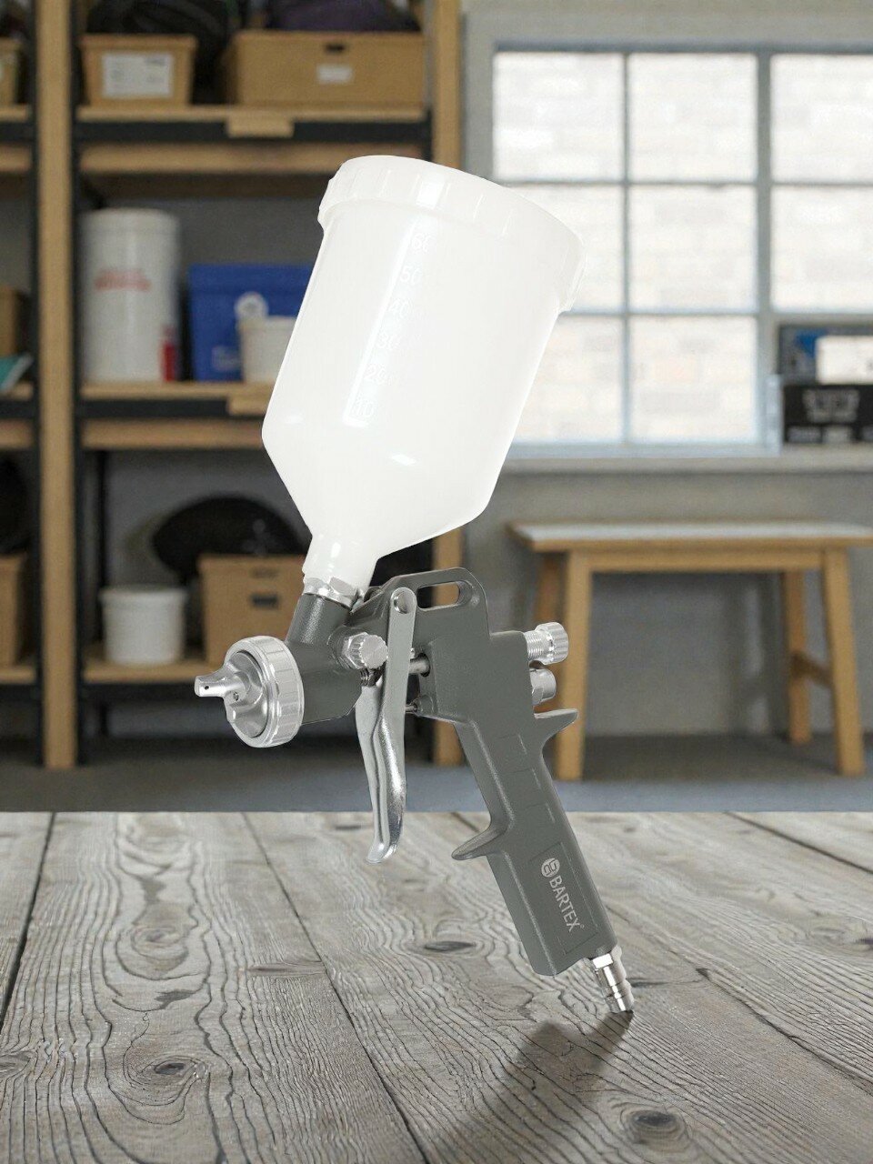 Краскопульт пневматический, Bartex, 400 л/мин, 0.6 л, 1.5 мм