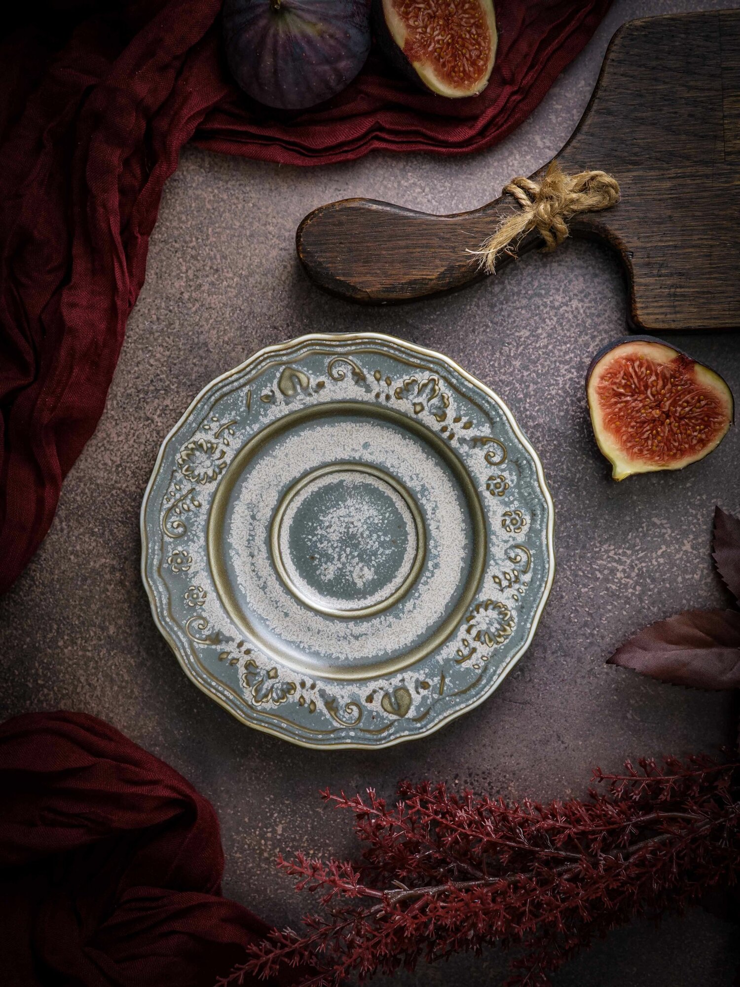 Casa DI FORTUNA Vintage набор из 2 блюдец 15 см, фарфор