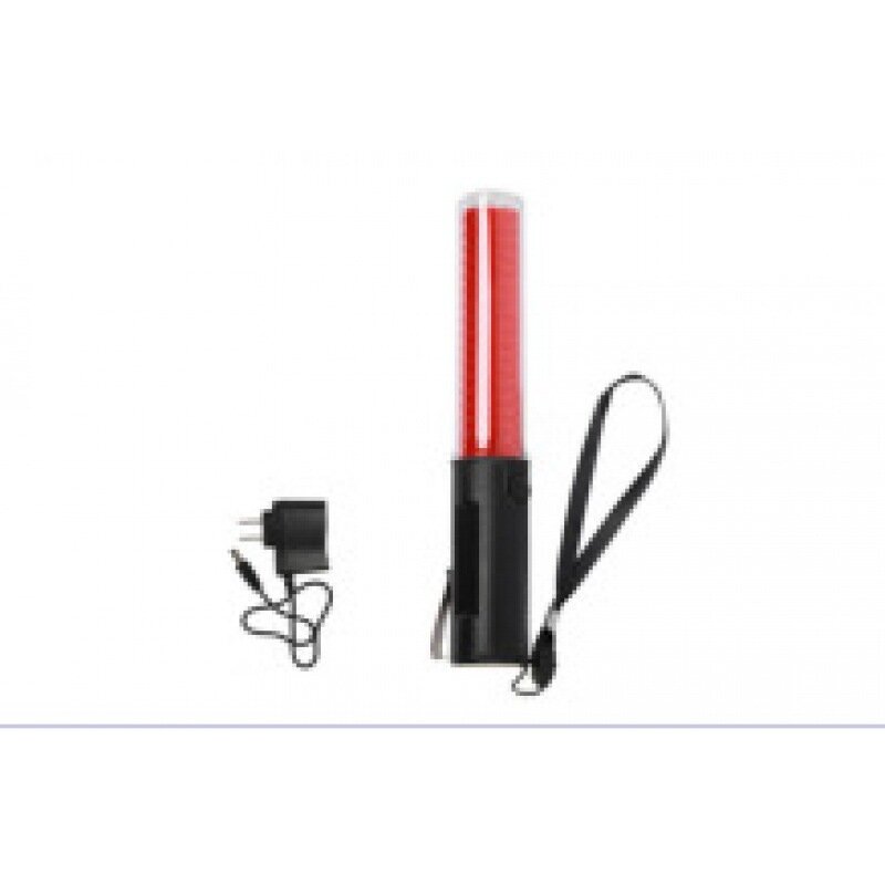 Деревянный жезл безопасности дорожного движения, ручной, красный и синий мигающий предупреждающий жезл, перезаряжаемый светодиодный индикатор, сигнальный жезл