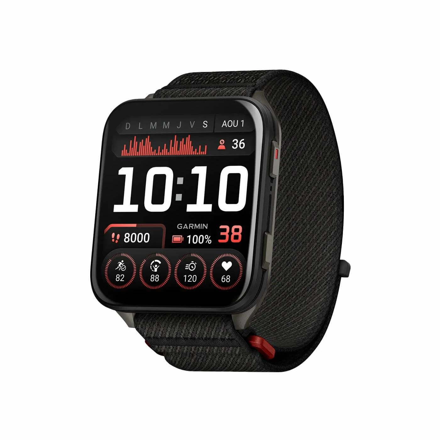 Умные часы Garmin Venu X1 Black with Slate Titanium Caseback and Black ComfortFit Nylon Band