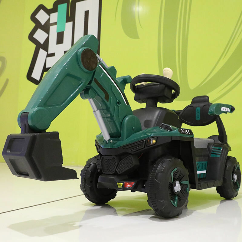 Новая детская электрическая игрушечная машина-экскаватор, катящаяся и ездящая строительная техника, большой экскаватор - самокат для детей
