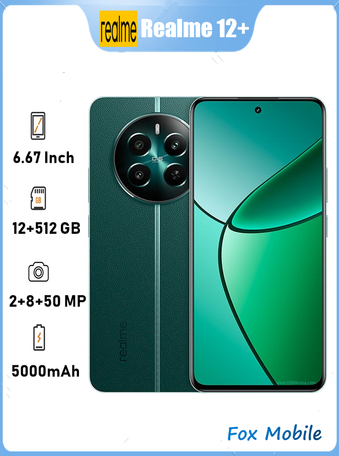 Realme Смартфоны Realme 12+ 5G 12+512ГБ Global поддержка Google Мобильные