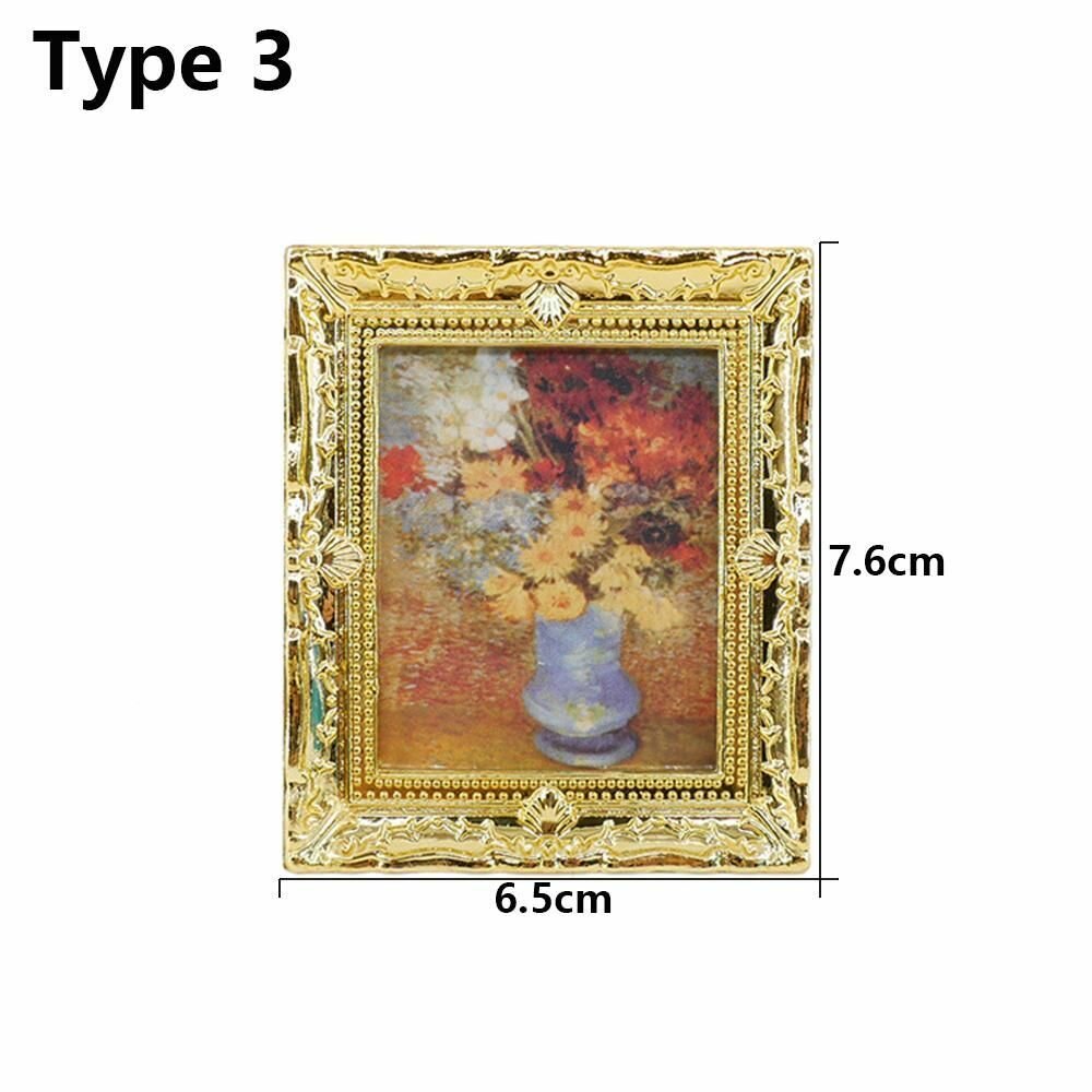 Миниатюрные картины маслом, украшение кукольного домика