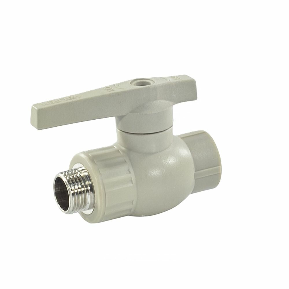 Кран шаровой PP-R серый Дн 25х3/4" НР VALFEX 10144225Г
