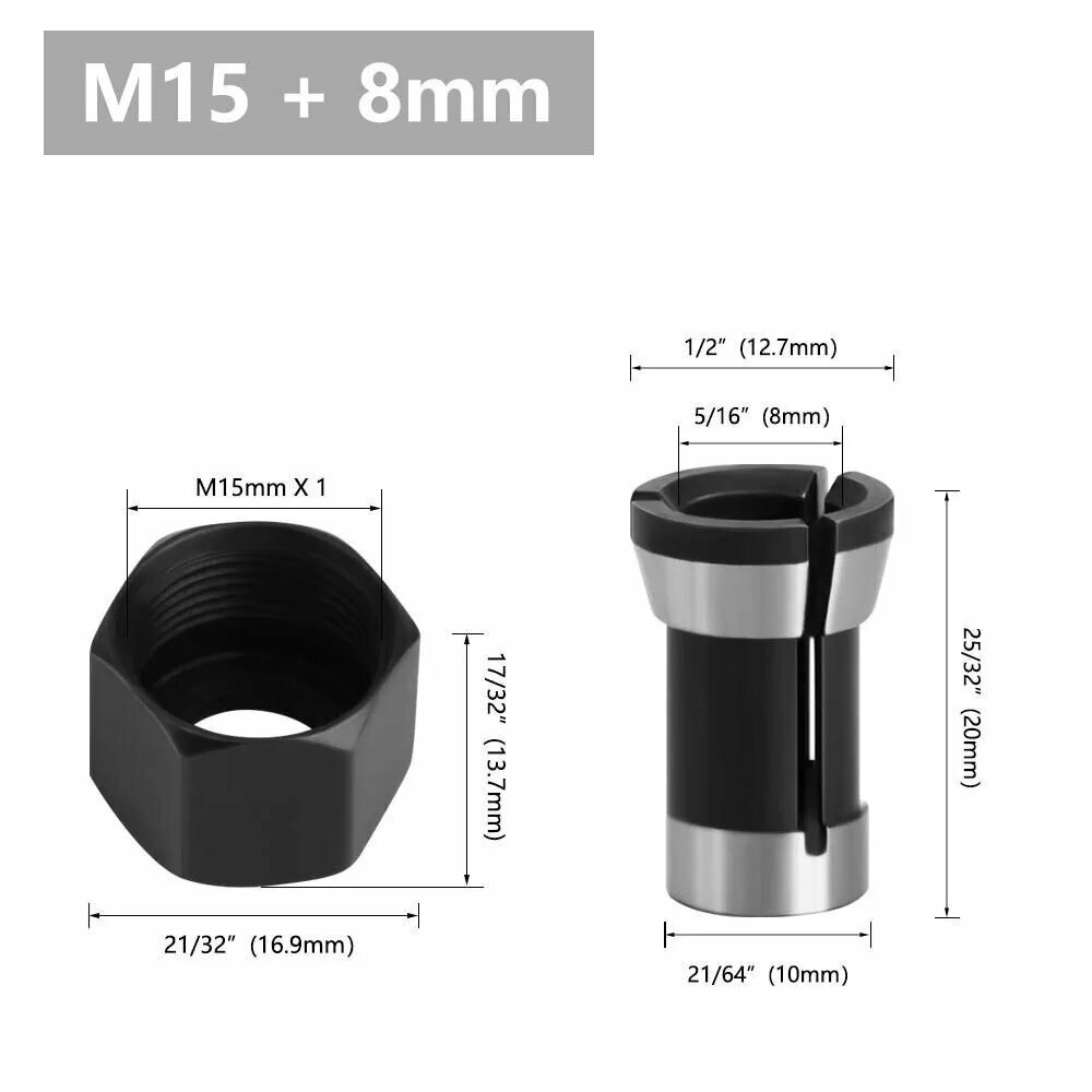 Цанга для кромочного фрезера 8 мм