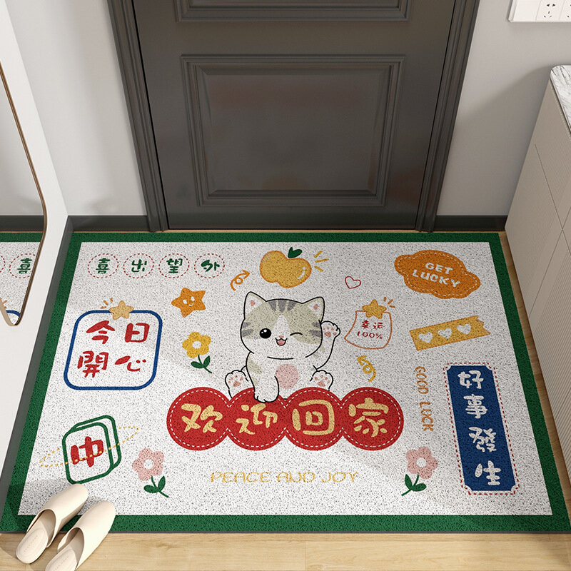 Современный минималистичный коврик для прихожей, противоскользящий коврик, бытовой скребок для грязи, коврик из петлевой ткани с возможностью индивидуального оформления.