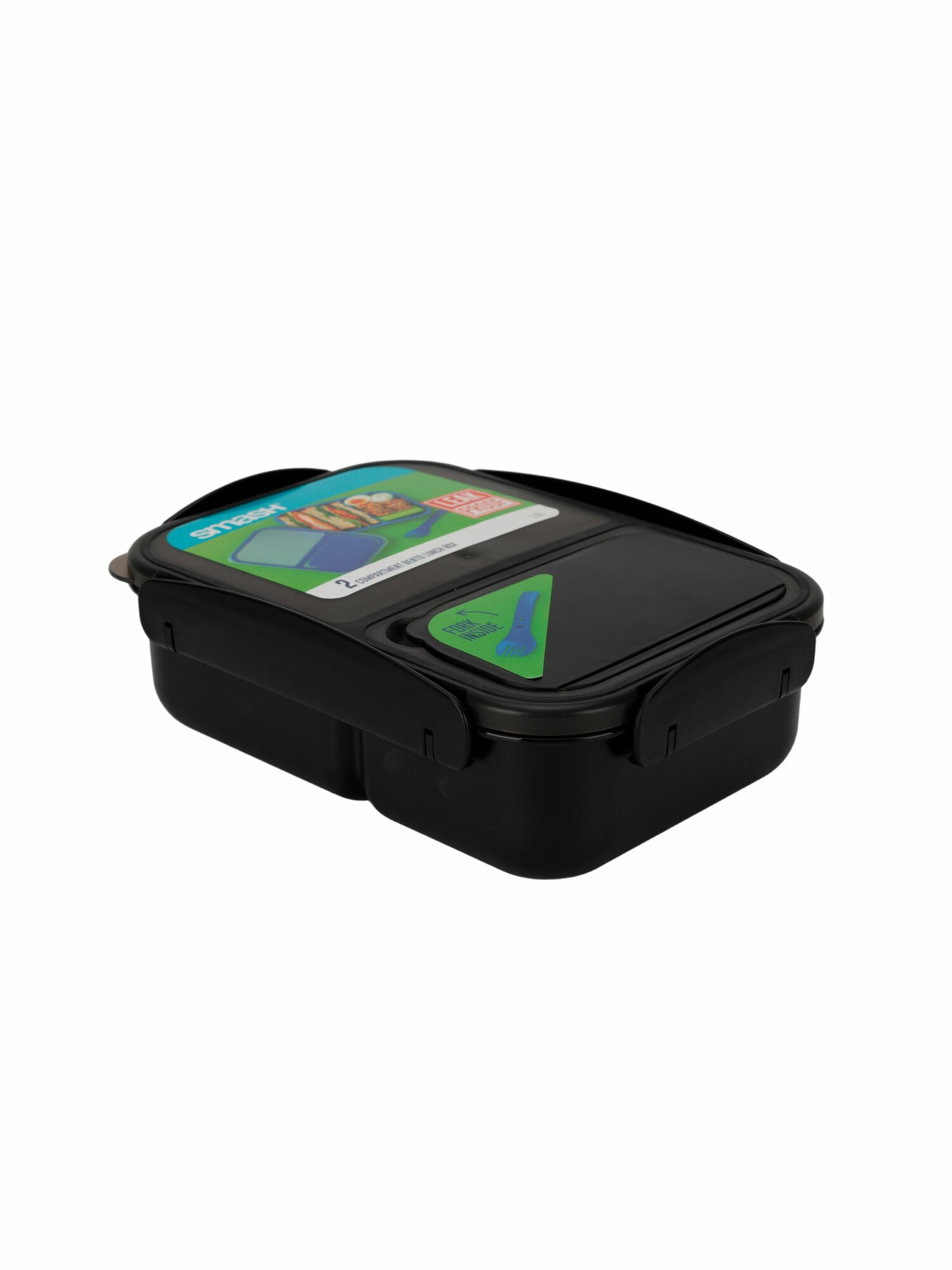 Ланч-бокс Smash "Bento" 1,6л двухсекционный черный 35063