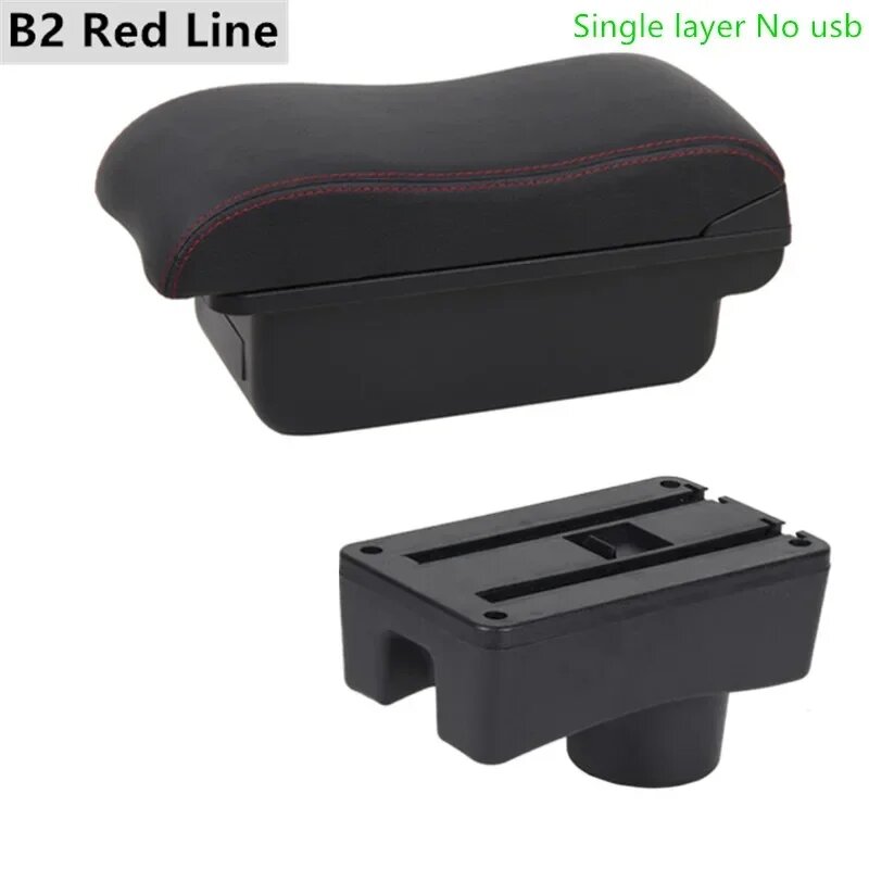 Подлокотник для Hyundai Accent Tagaz, автомобильный подлокотник, детали для модернизации автомобиля, ящик для хранения с USB светодиодом, аксессуар для ремонта автомобиля B2 Red Line