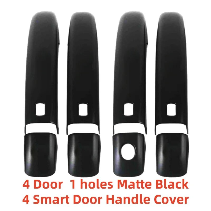 Карбоновый аксессуар для обновления автомобиля, дверная ручка, крышка чаши, Matte Black 1holes