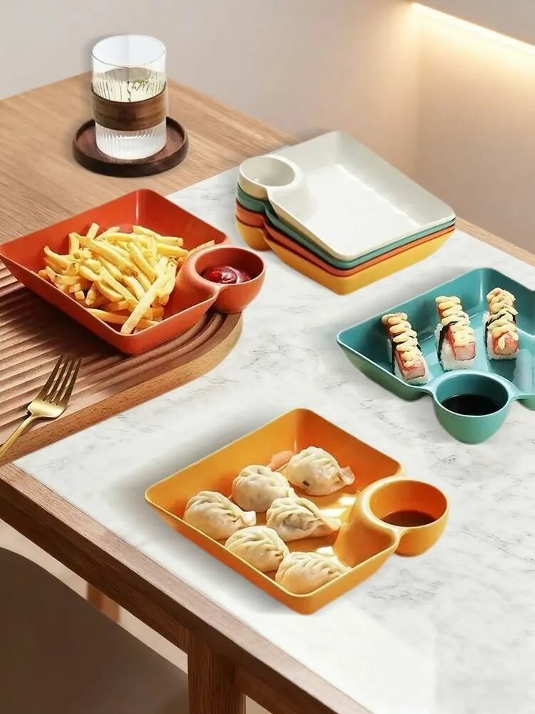 Набор тарелок 18 см 4 шт разноцветный