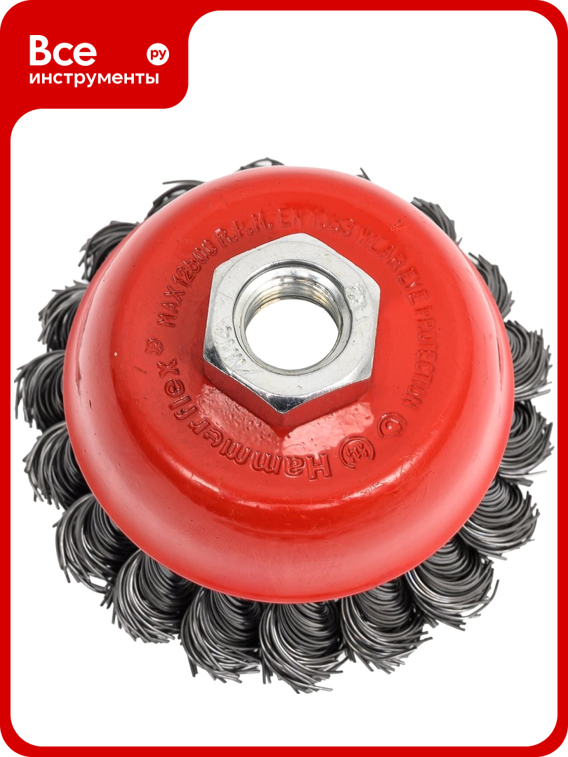 Кордщетка чашеобразная Flex 207-105 (75 мм; M14; витая проволока) для УШМ