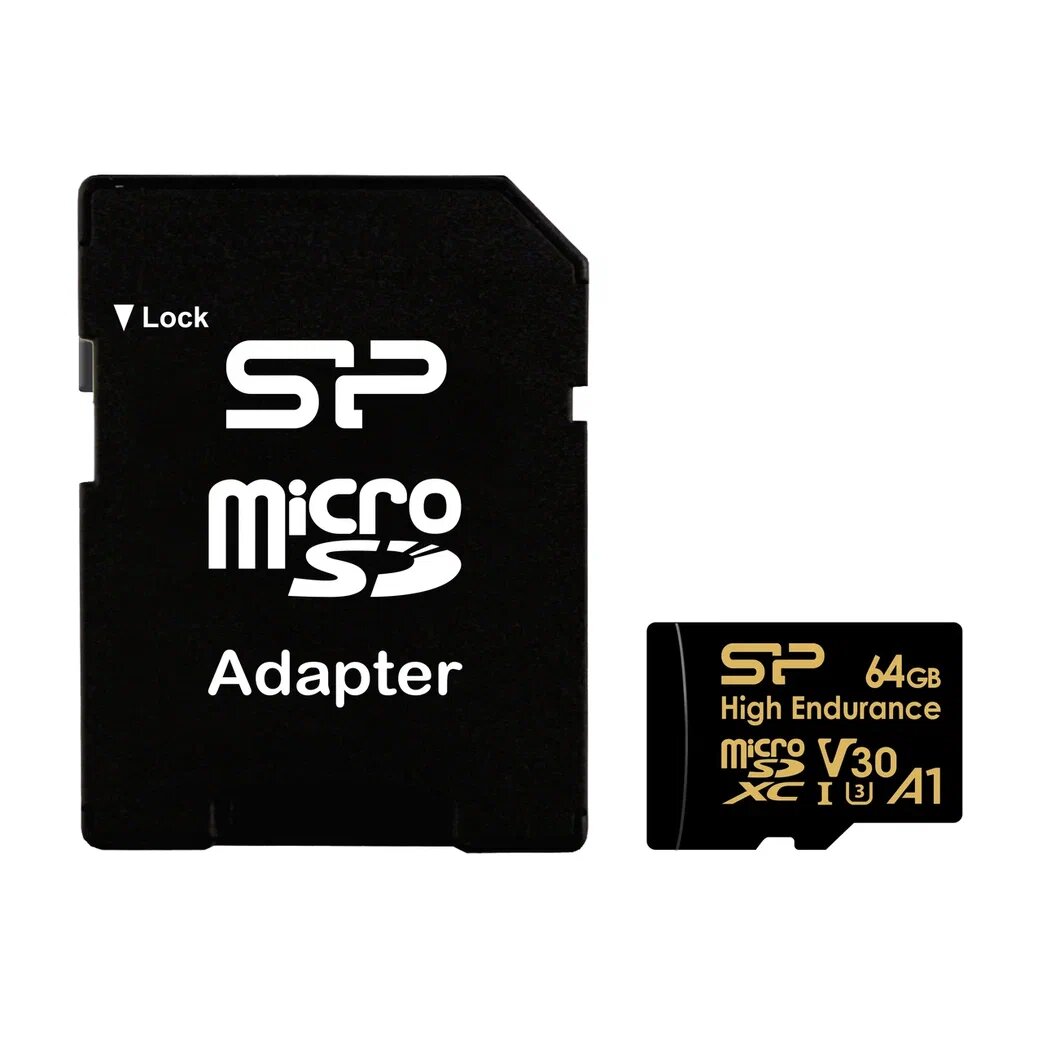 Карта памяти Silicon Power Superior Pro microSDXC, 64 ГБ, A1, V30, UHS-I Class 3, с адаптером (SP064GBSTXDV3V1HSP)
