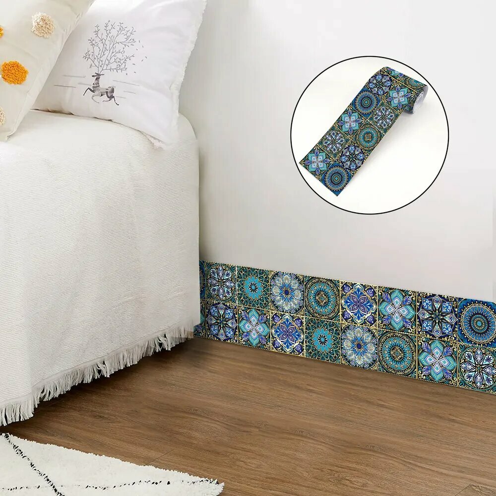 Самоклеющаяся наклейка для стен Мандала - Водостойкие стикеры ПВХ для кухни, ванной, гостиной. Защита от плесени, жира и грязи. Многоразовый декор