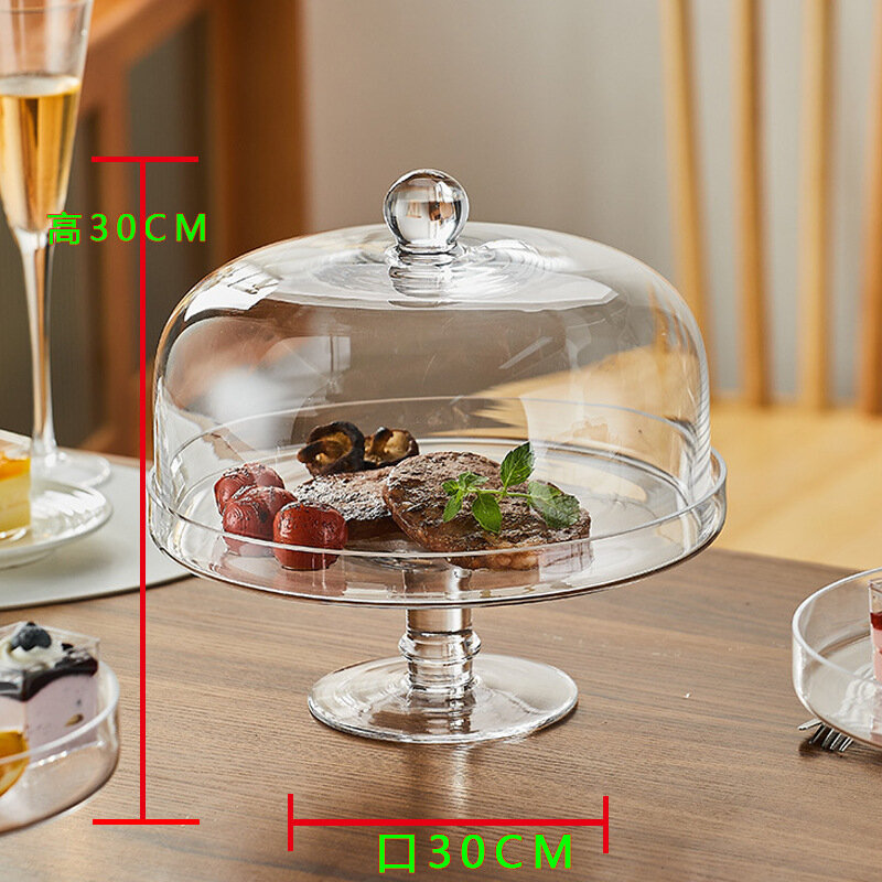 Молекулярная гастрономия: высокая стеклянная крышка для торта в европейском стиле, тарелка для фруктовых десертов в китайском ресторане, крышка для десертов на шведском столе с крышкой.
