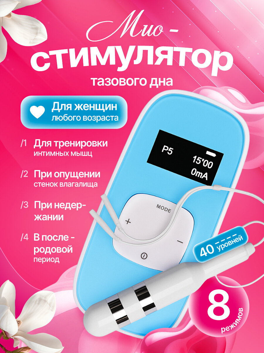 Миостимулятор для тренировки мышц тазового дна Pelvifine, 8 режимов