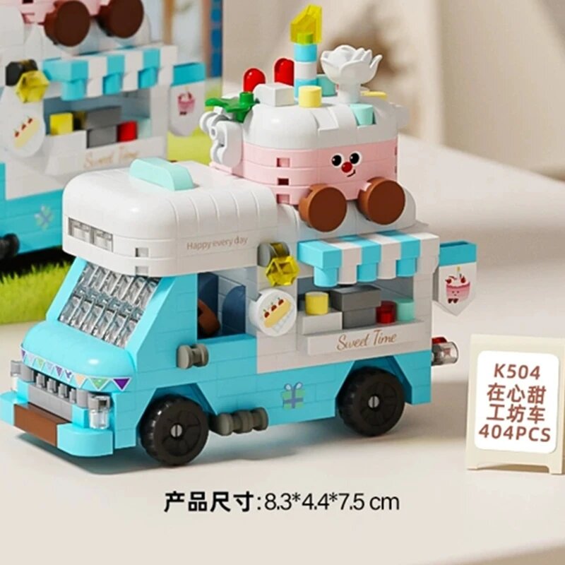 Конструктор фудтрак "Sweet Time", светло-голубой, 404pcs
